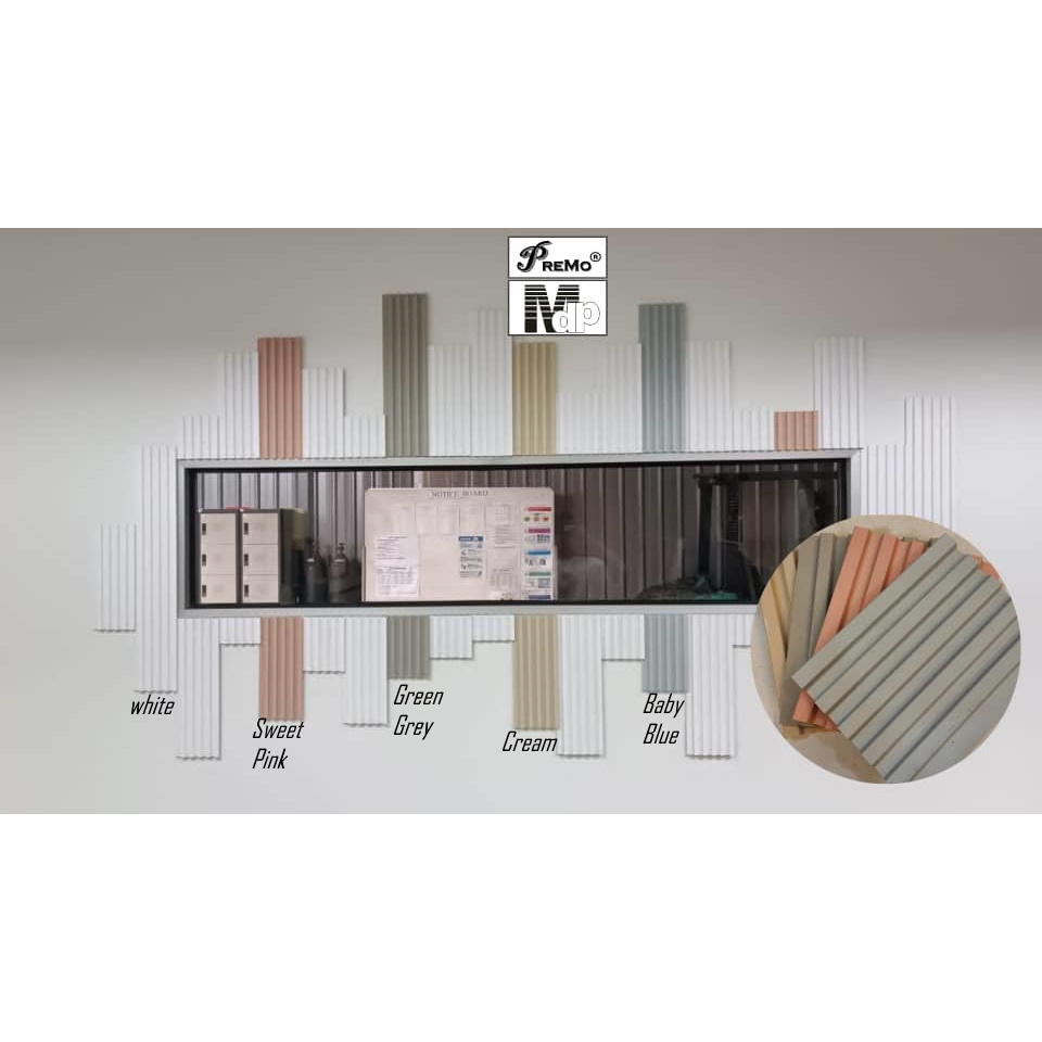 PREMO Fluted/Flat Wall Panel-Duo Tone TV WALL-290cm Long 9.5ft-Wall ...