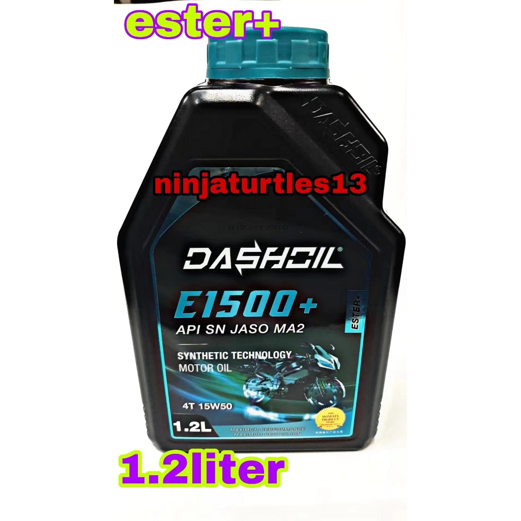 DashOil Ester+ E1500+ 4T 15w50 1.2L Semi Synthetic SN Motorcycle Engine ...