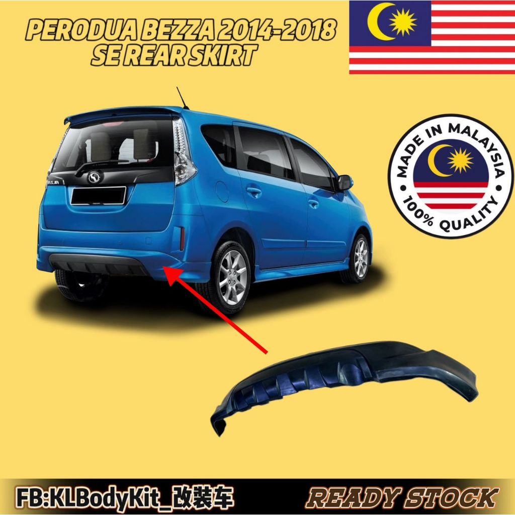 " READY STOCK " PERODUA ALZA 2014 - 2018 FACELIFT SE REAR SKIRT PU ...