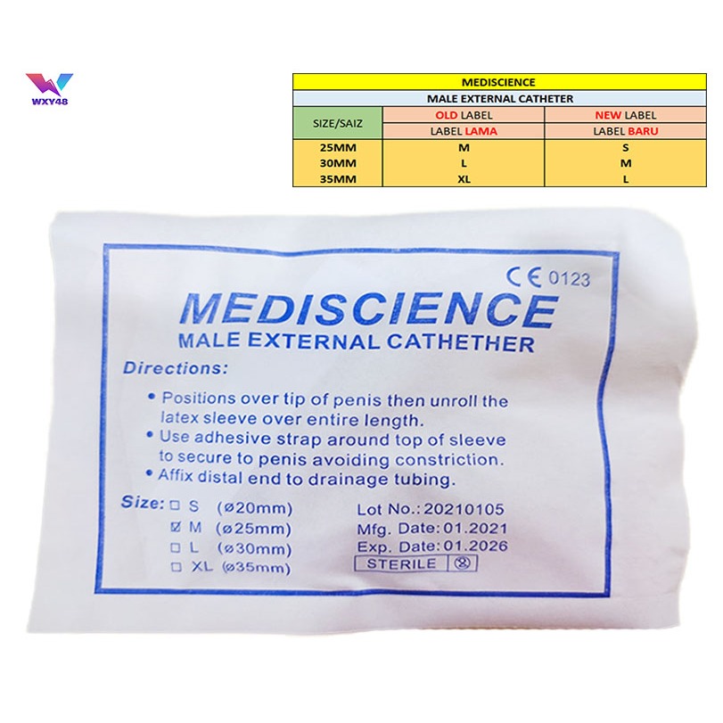 MEDISCIENCE Male External Catheter 25MM/30MM/35MM/pc | Shopee Malaysia