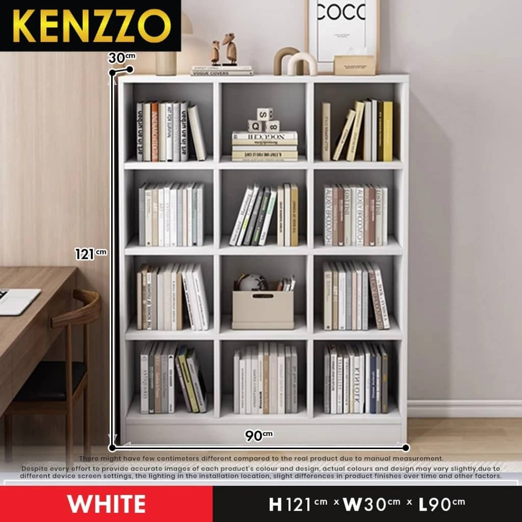 KENZZO : Conifer Book Shelf Book Rack Rak Buku Divider Cabinet with 12 ...