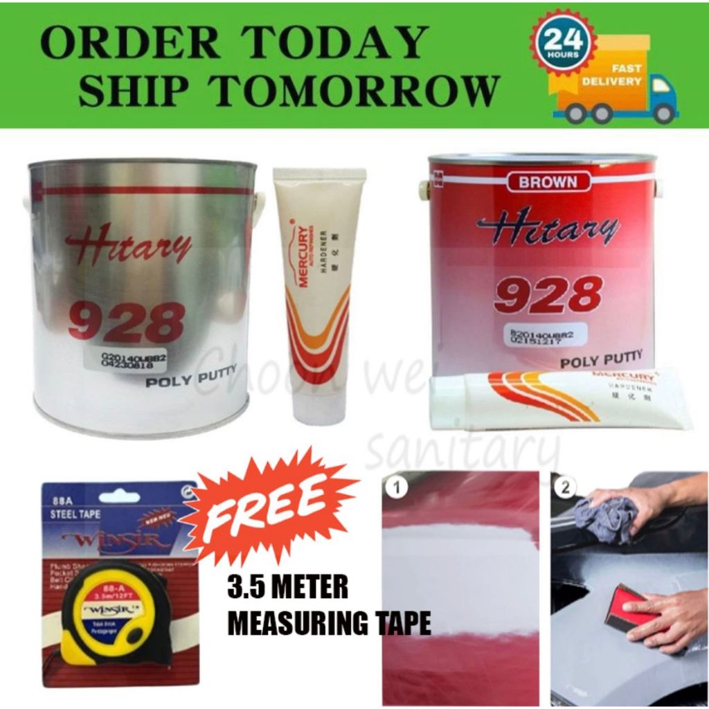 928 Poly Car Putty With Hardener /Automotive Car Putty Cement /Simen ...