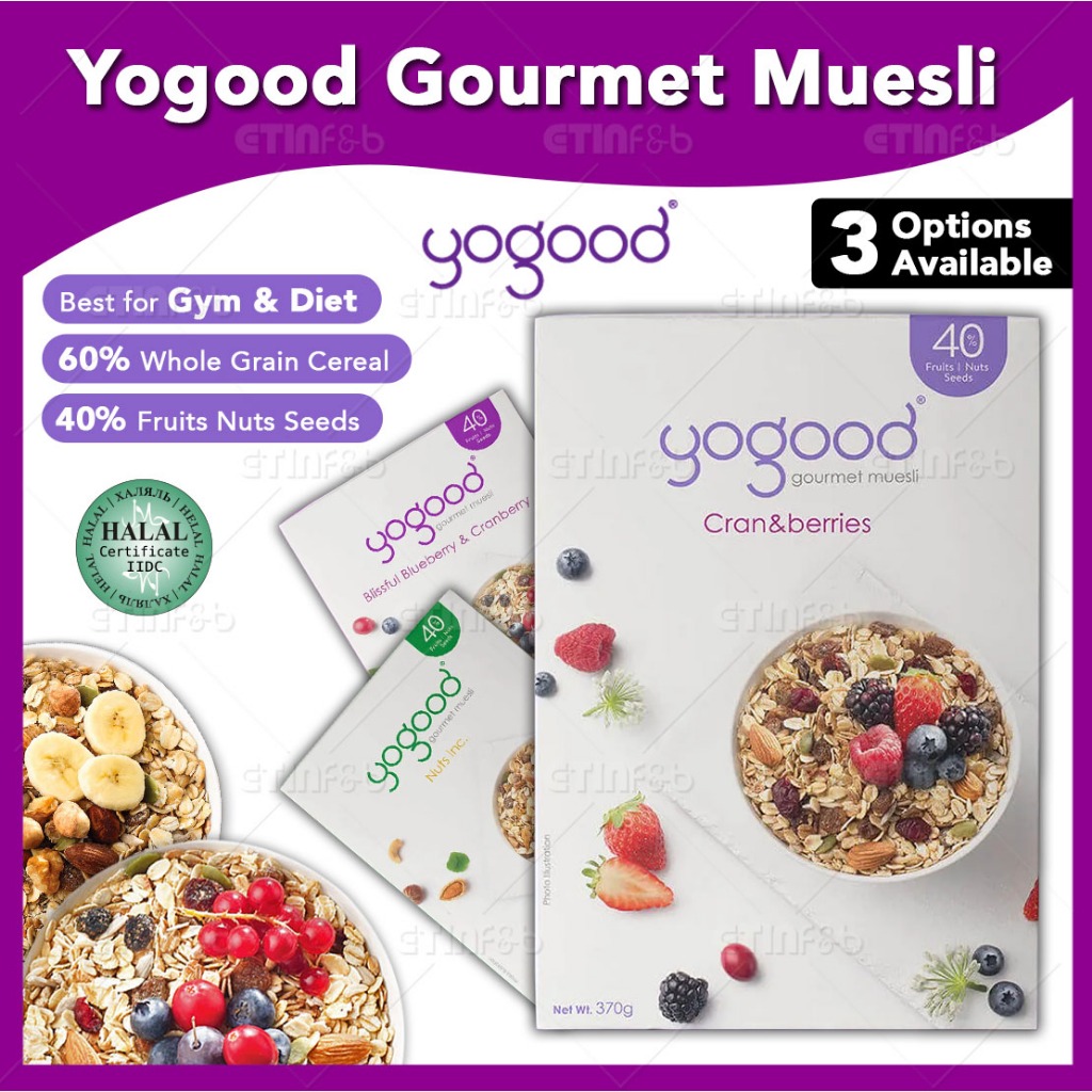Yogood Gourmet Muesli Halal Cereal Breakfast Oats Meal Cholesterol Free ...