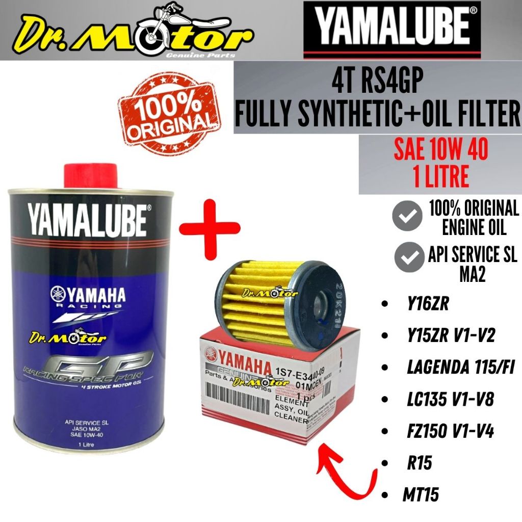 100% ORIGINAL Yamalube 4T Minyak Engine Fully SEMI Synthetic LUBRICANT ...