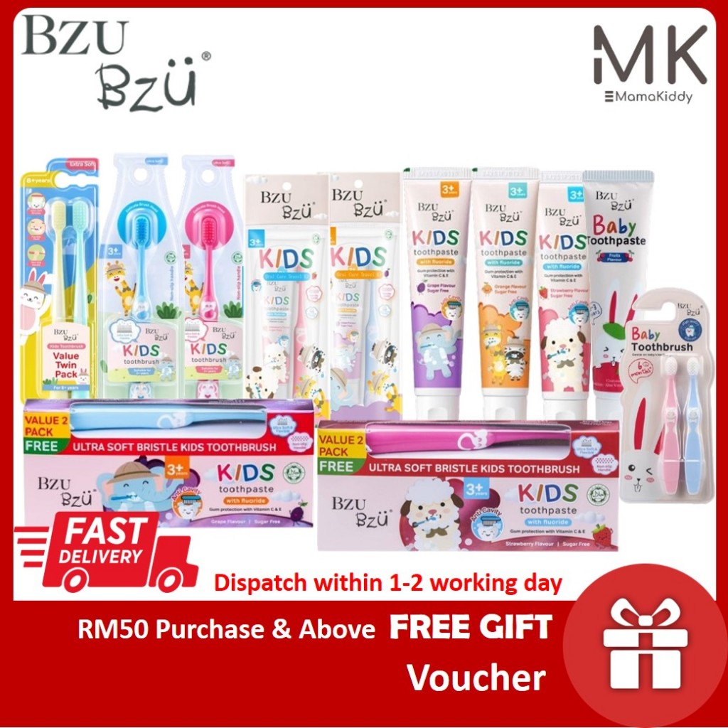 Bzu Bzu Baby Toothpaste / Baby Toothbrush / Kids Toothpaste / Ultra ...