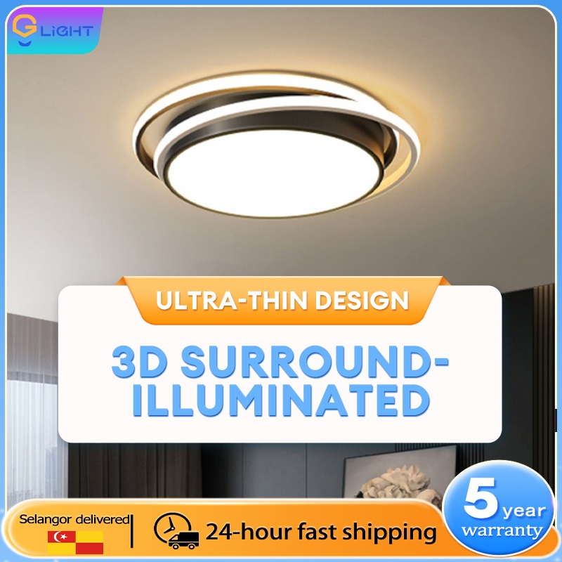 LED Ceiling Light Modern Lampu Siling Ruang Tamu Acrylic Ultra Ceiling ...