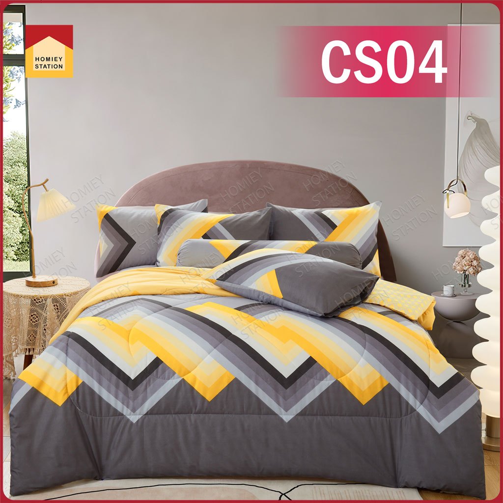 7IN1 Comforter Set Cadar with Selimut Bercorak Super Single/Queen/King ...
