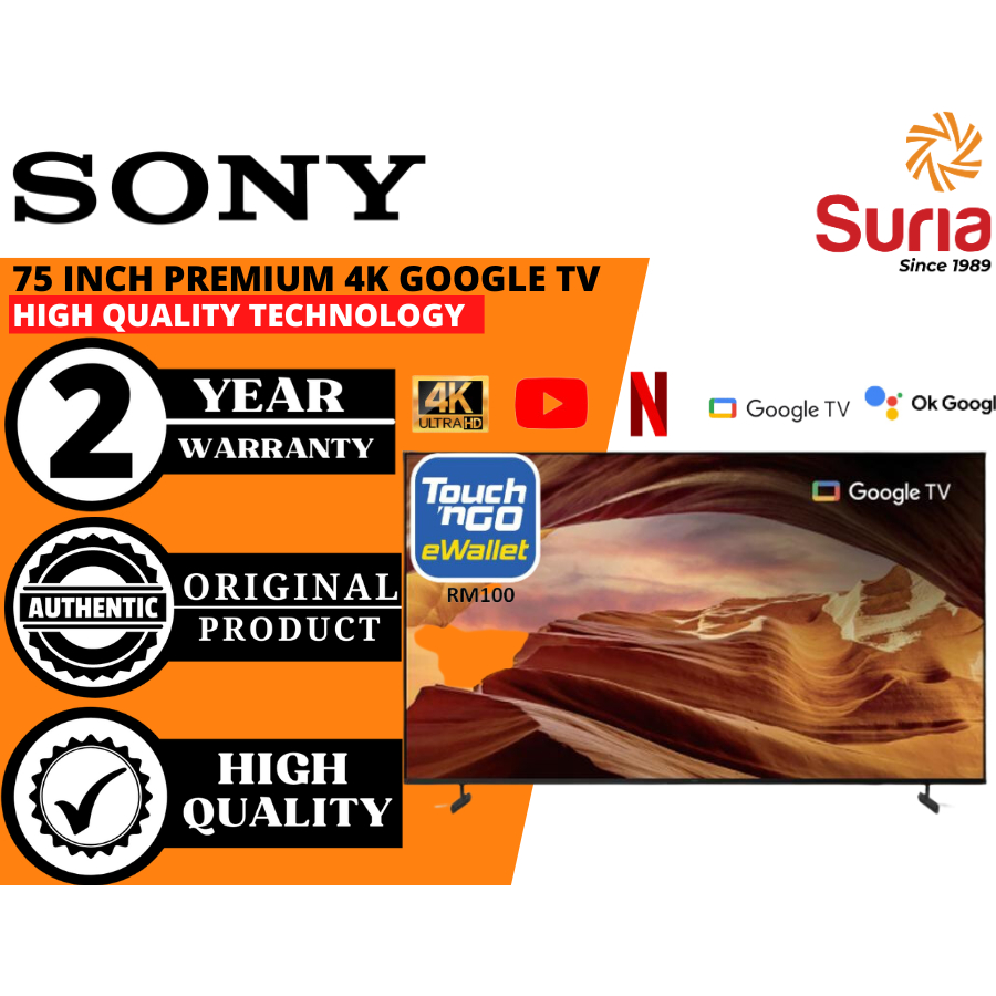 (Free Delivery Kedah,Penang & Perlis)Sony 75" Inch Premium Ultra HD 4K ...