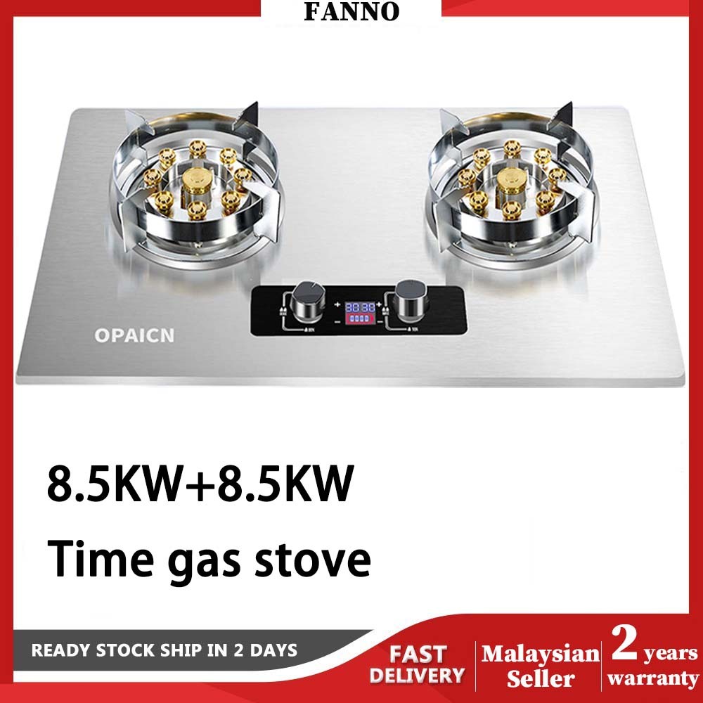 🇲🇾Premium+™ 9KW Stainless Steel Memasak Gas Cooker Stove Hob Cooker ...