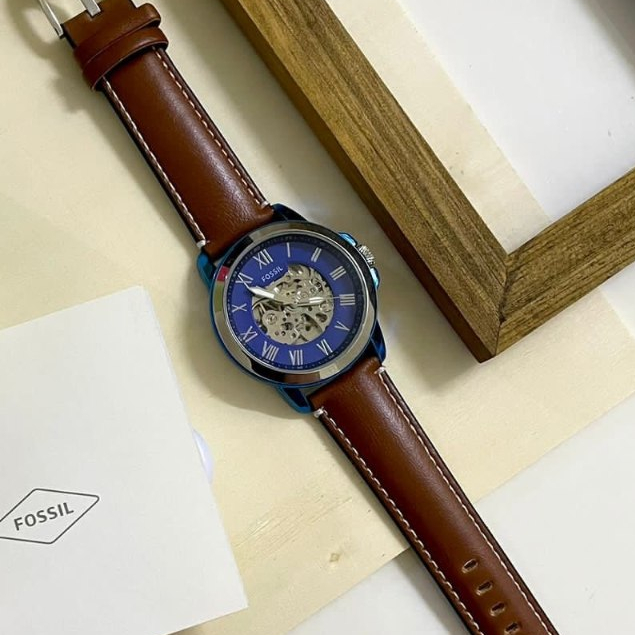 [Ready Stock] Fossil ME 3099 Grant Chronograph Luggage Leather Men ...