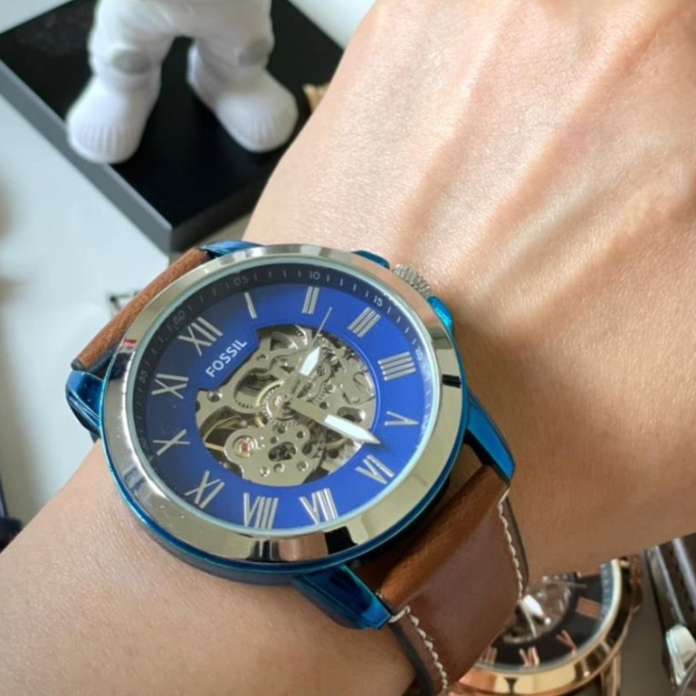 [Ready Stock] Fossil ME 3099 Grant Chronograph Luggage Leather Men ...