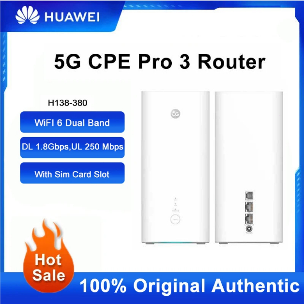 Unlocked Huawei 5G CPE Pro 3 WiFi Repeater H138-380 Dual Band Router DL 1.8Gbps UL 250 Mbps WiFi ...