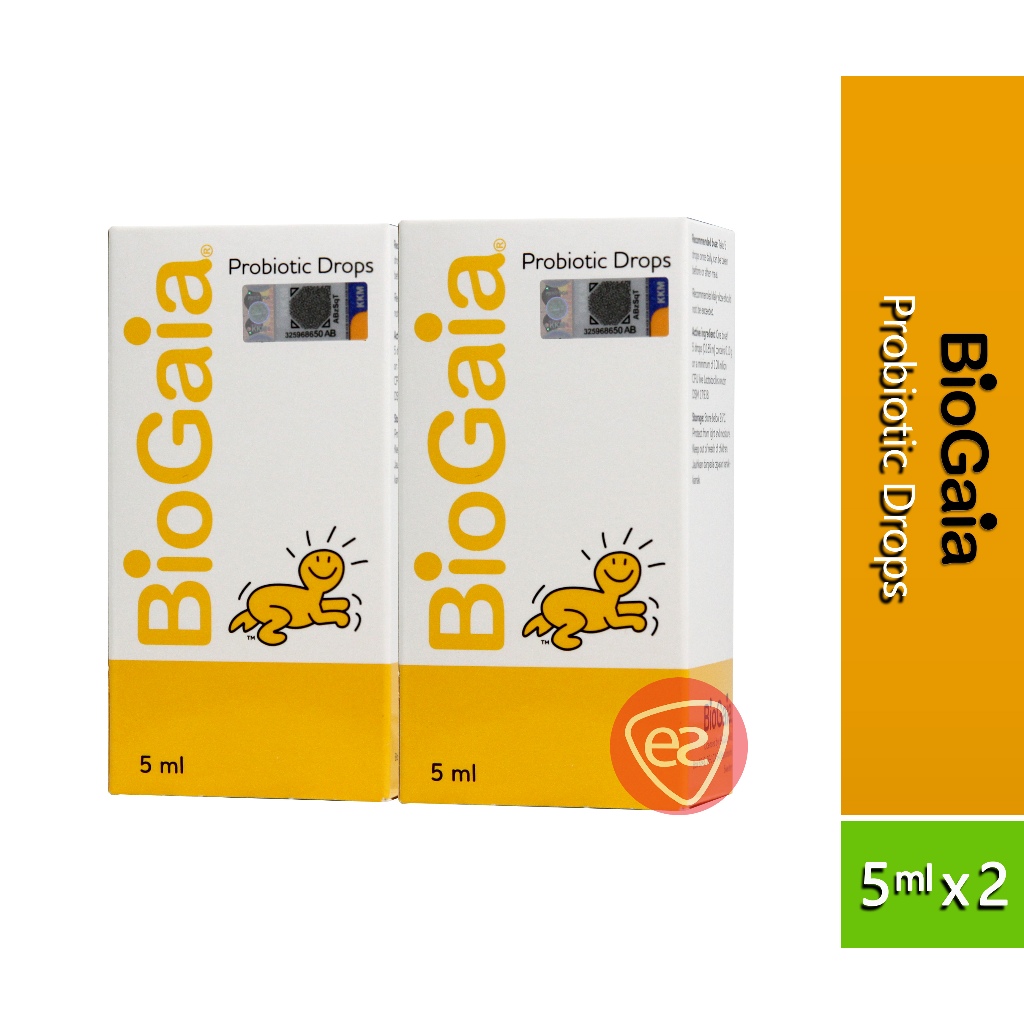 BioGaia Probiotic Drops (Lactobacillus Reuteri DSM 17938) 5ml x2 (Pack ...