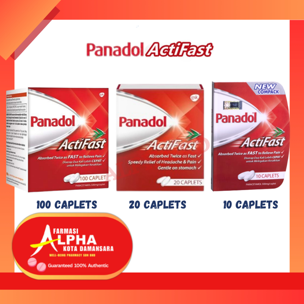 Panadol Actifast 10s compact / 20s / 100s | Shopee Malaysia
