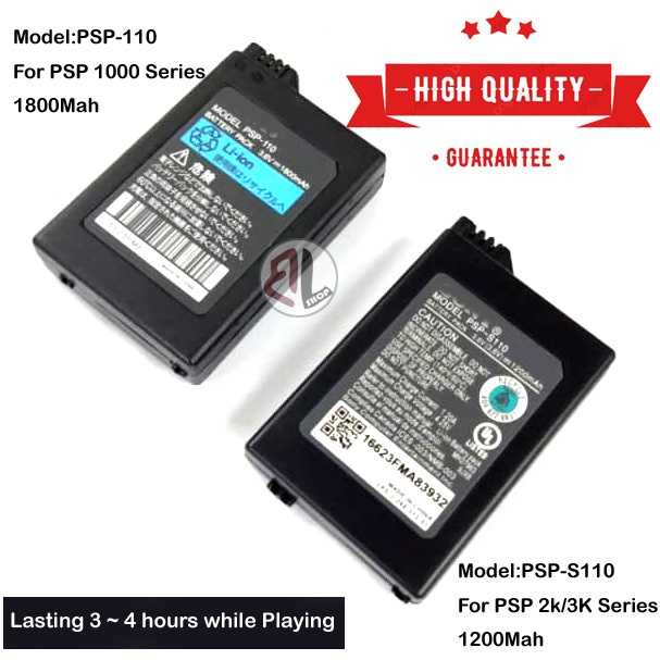 High Quality Battery 1200mAh For Psp 2000/3000 Series Model : PSP-S110 ...