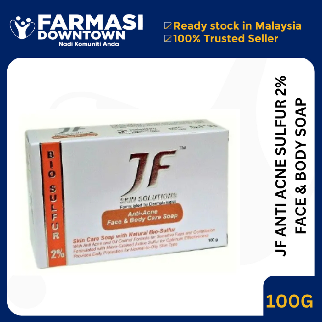 JF ANTI-ACNE FACE & BODY SOAP 2% 100G | Shopee Malaysia