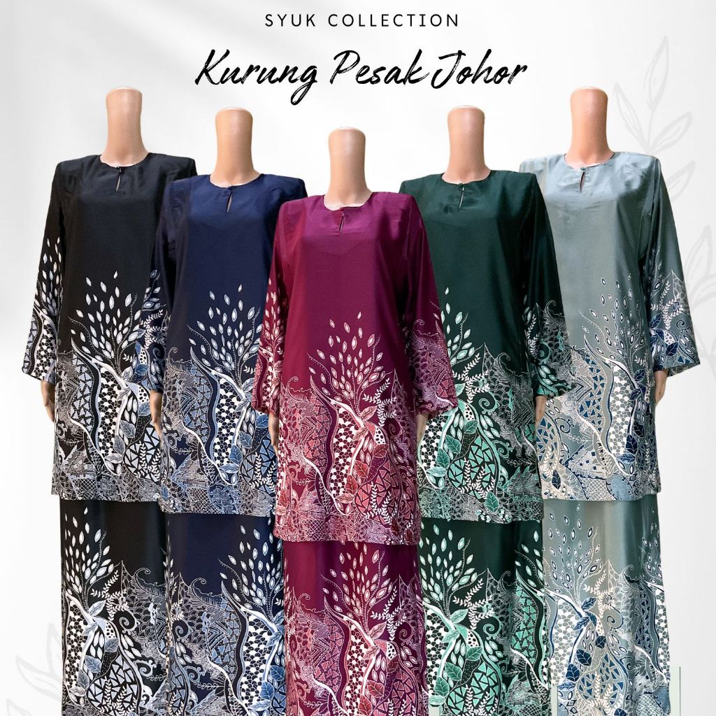 Baju Kurung Batik Exclusive Pesak Johor Kain Susun Tepi Batik Malaysia ...