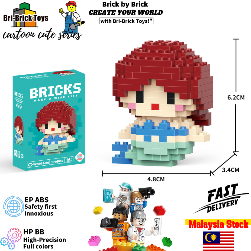 Bri-Brick Toys 3D Minifigures Bricks Cute Nano Building Block Cartoon ...
