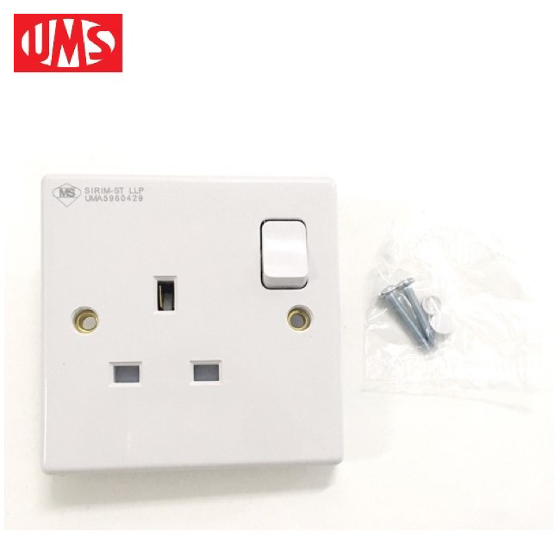 UMS 13A SWITCH SOCKET OUTLET / WALL SOCKET SWITCHES SIRIM APPROVED ...