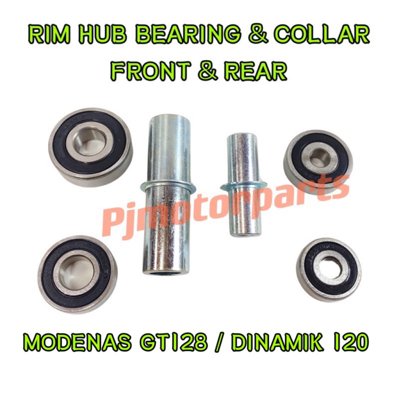 MODENAS GT128 / DINAMIK 120 / GT 128 - FRONT & REAR HUB RIM BEARING ...