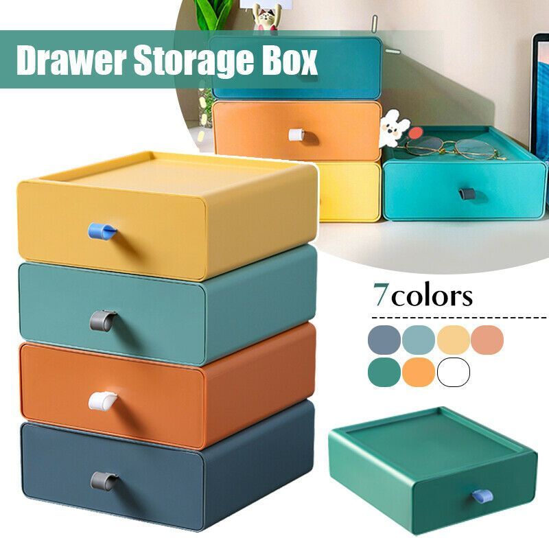 Plastic Storage Organizer Stackable Desktop Organization Drawer for ...