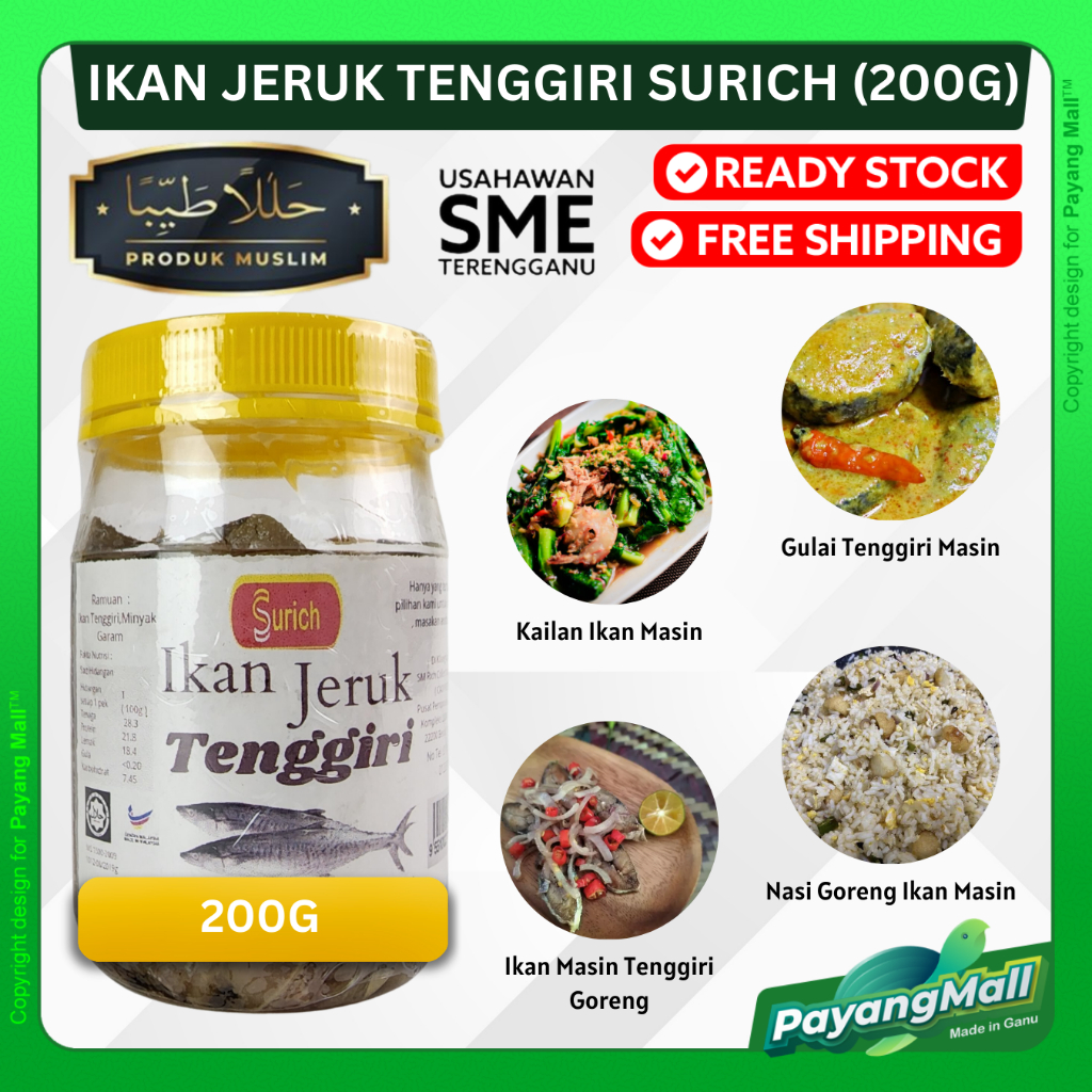 SURICH Ikan Jeruk Tenggiri Asli Ikan Masin Tenggiri Surich 200G Ikan ...