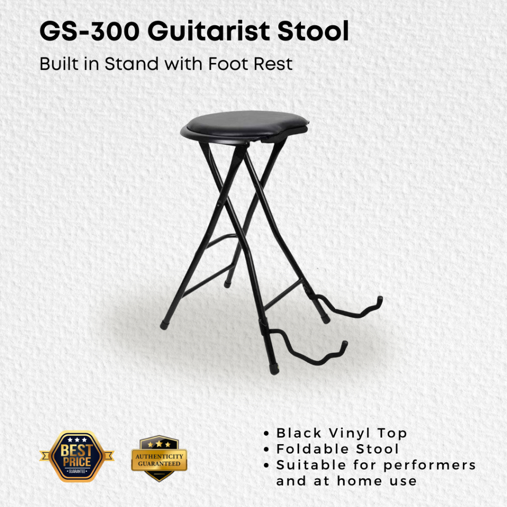 Guitarist Stool with Build in Stand with Footrest for Live Performer ...