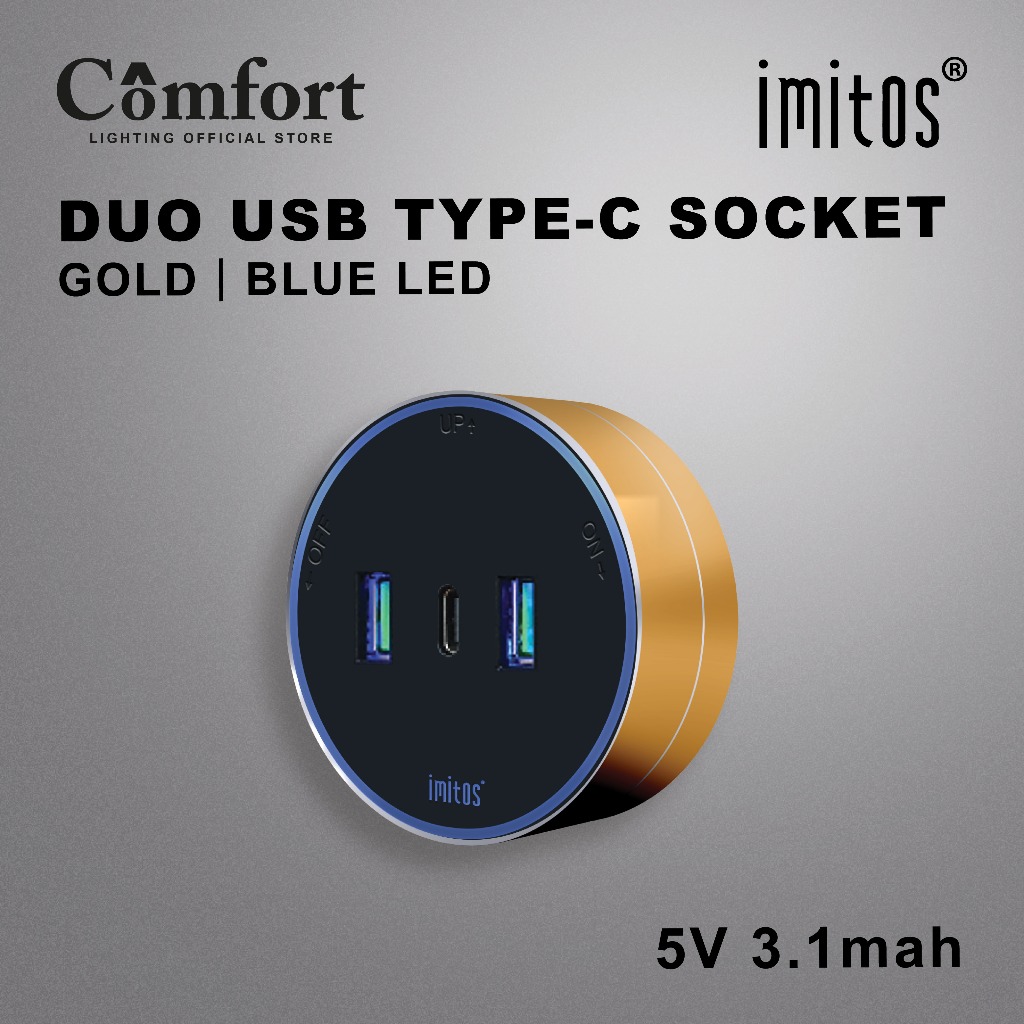Imitos CONCEAL Power Track Socket Switch 32A Power Line Long Flat Pin ...
