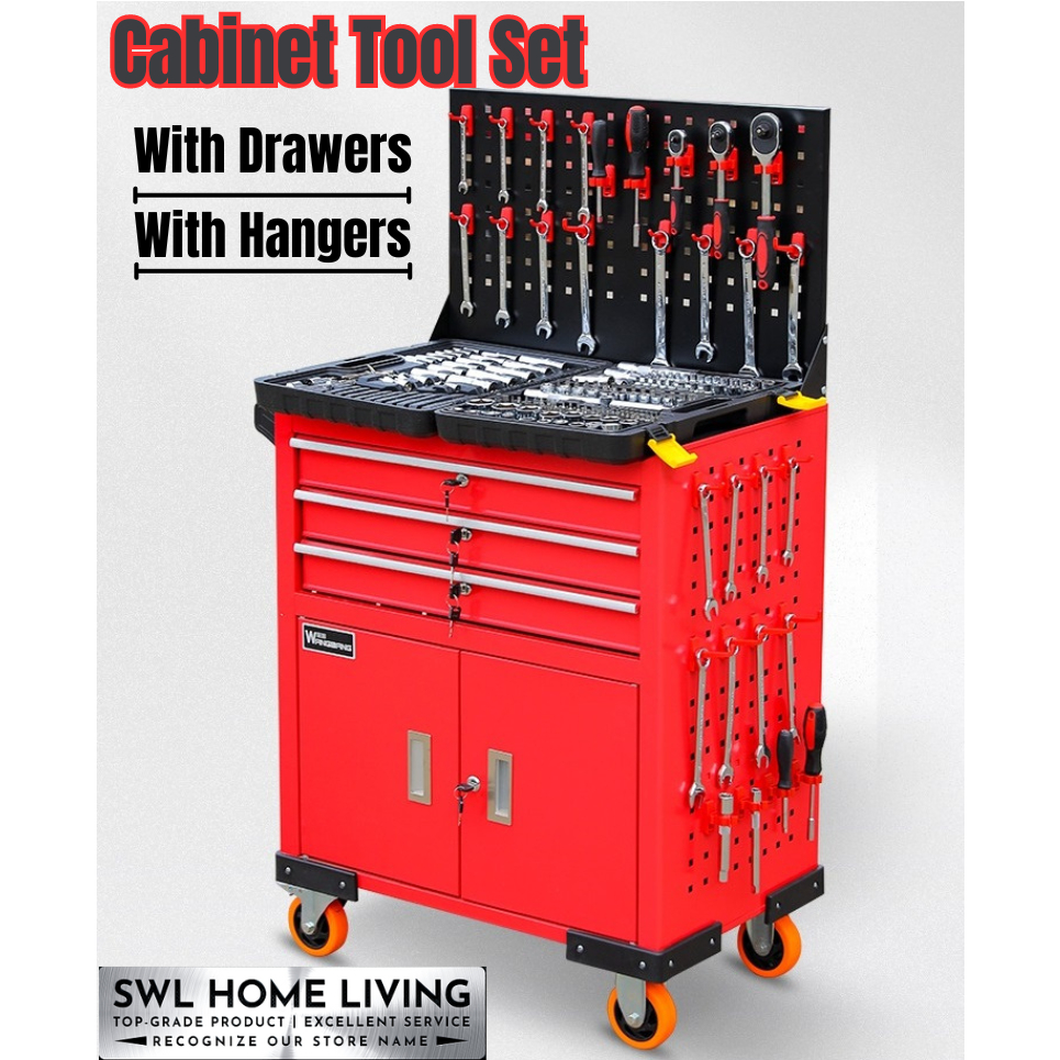 6 Drawers Repair Trolley Master Tool Set Car Maintenance Repair Shop ...