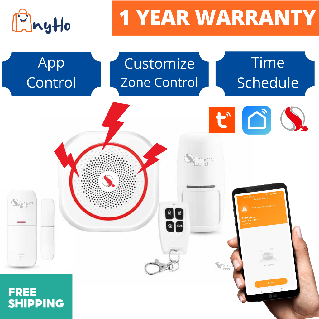 TUYA SMART WORLD WIFI ALARM Wireless Smart Home System Smart Siren APP ...