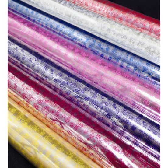 72-Meter/Roll Plastic Hamper Heart Flower Shape OPP Wrapping Paper ...