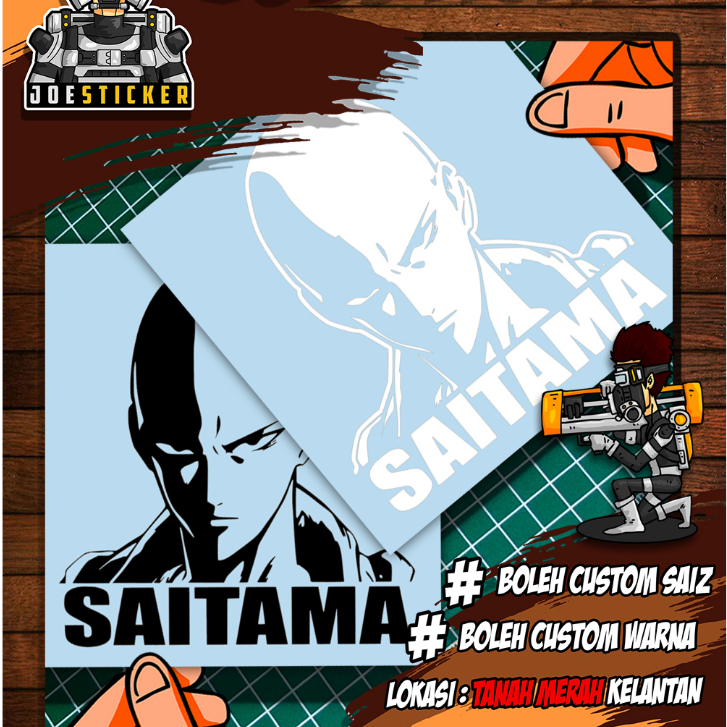 sticker saitama saiz 12x12 inci | Shopee Malaysia
