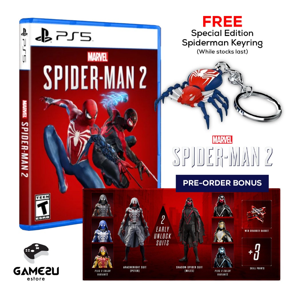 (READY STOCK) PS5 Marvel's Spiderman 2 (ENG/CHI - R3) + FREE Spiderman ...