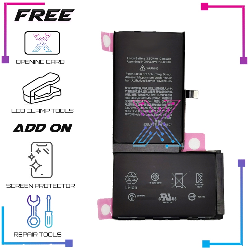 Battery Bateri Compatible For 14 13 12 PRO MAX MINI 11 X XR XS MAX 5 5S ...