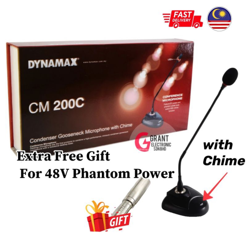 Dynamax CM200C Gooseneck Condenser Wired Microphone Conference ...