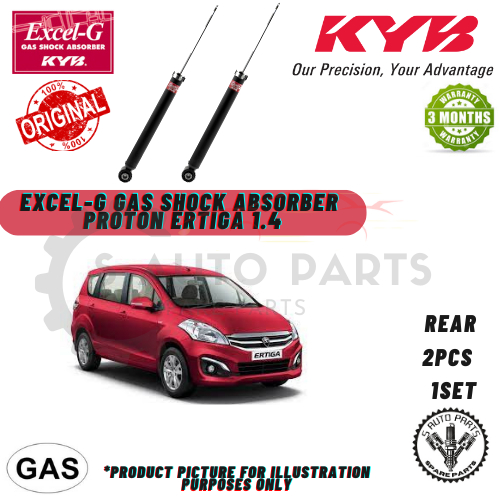 PROTON ERTIGA 1.4 (REAR 2PCS) 100% ORIGINAL KAYABA (KYB) EXCEL-G GAS SHOCK ABSORBER | Shopee ...