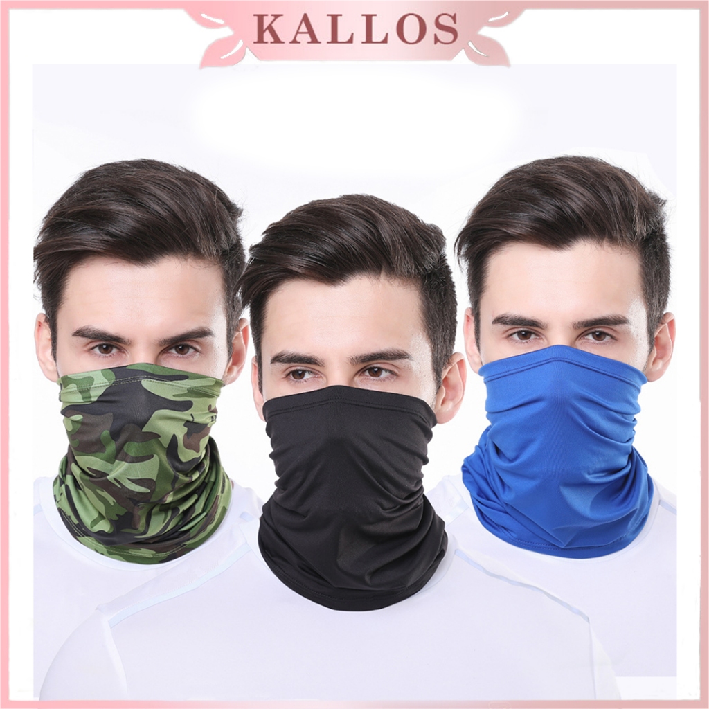 KALLOS Anti UV Cooling Head Scarf Face Mask Rider Motor Rider Ice Silk ...