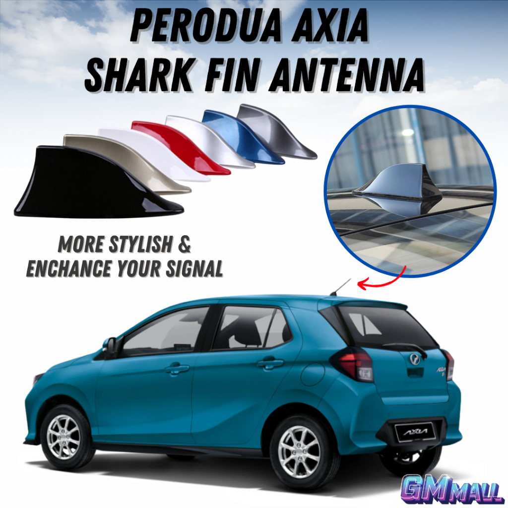 PERODUA AXIA SHARK FIN ANTENNA Aerial Car FM Radio Signal Mast Isyarat ...