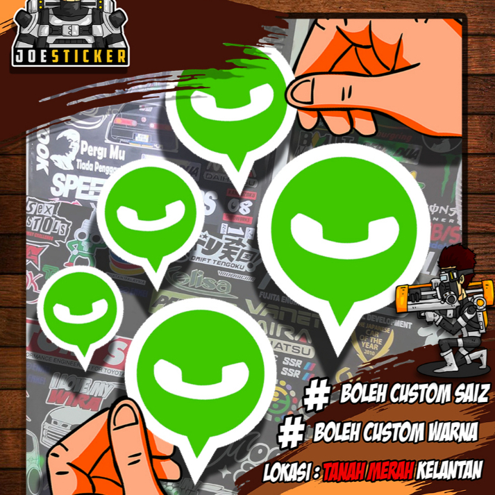 STICKER LOGO WHATSAPP PELBAGAI SAIZ | Shopee Malaysia