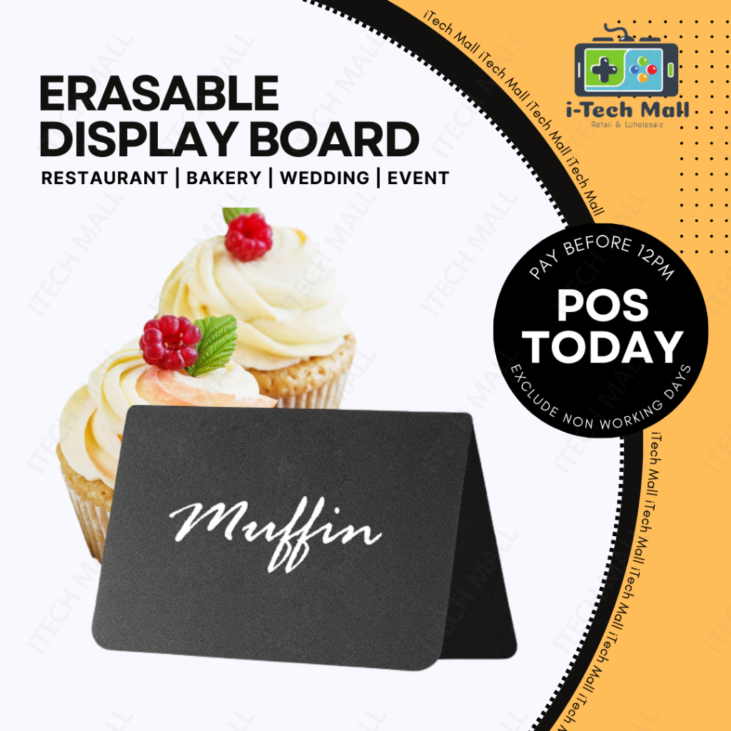 Mini Chalkboard Price Tag Holder Board Tanda Harga Produk Sign Holder ...