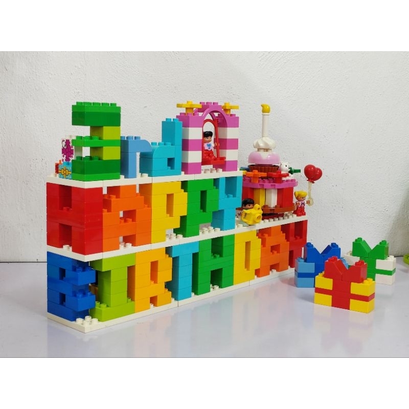 Preloved lego duplo creative Happy birthday celebrate rotating cake ...