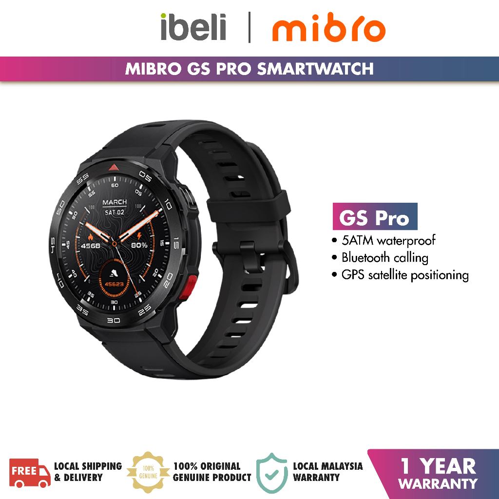 Mibro Watch GS Pro 1.43" AMOLED Dual-Core 2 in 1 GPS PPG Bio Heart Rate ...