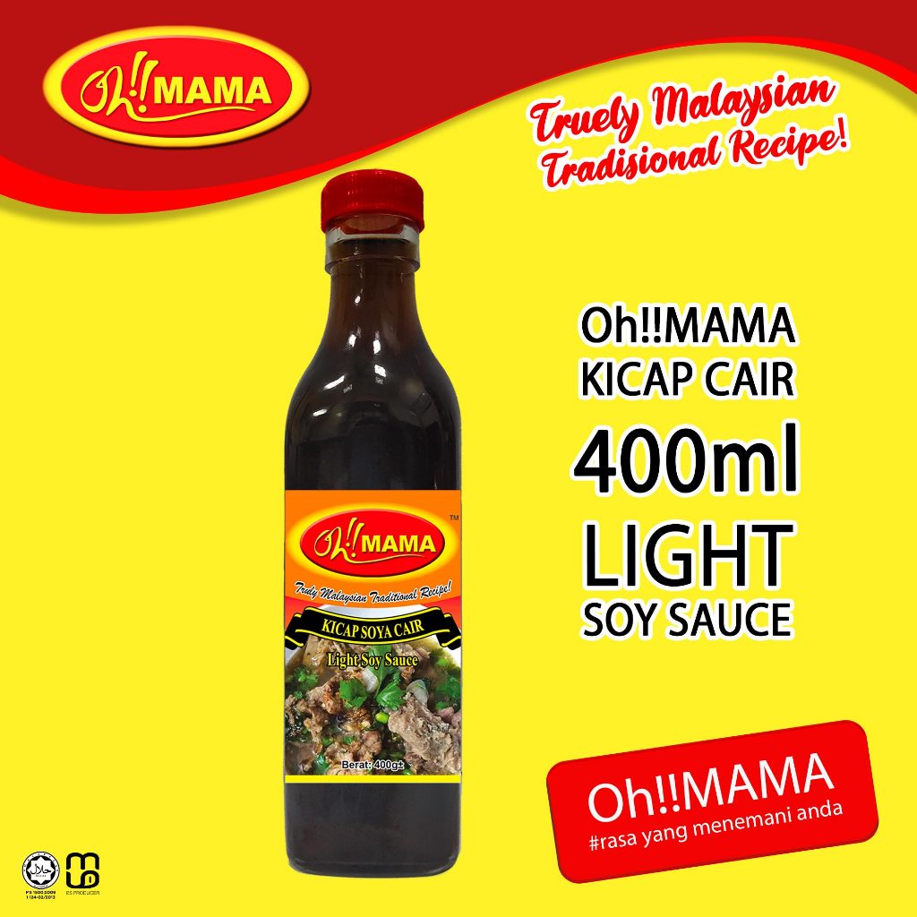 OhMAMA Kicap Cair | Ligth Soy Sauce 400ml | Shopee Malaysia