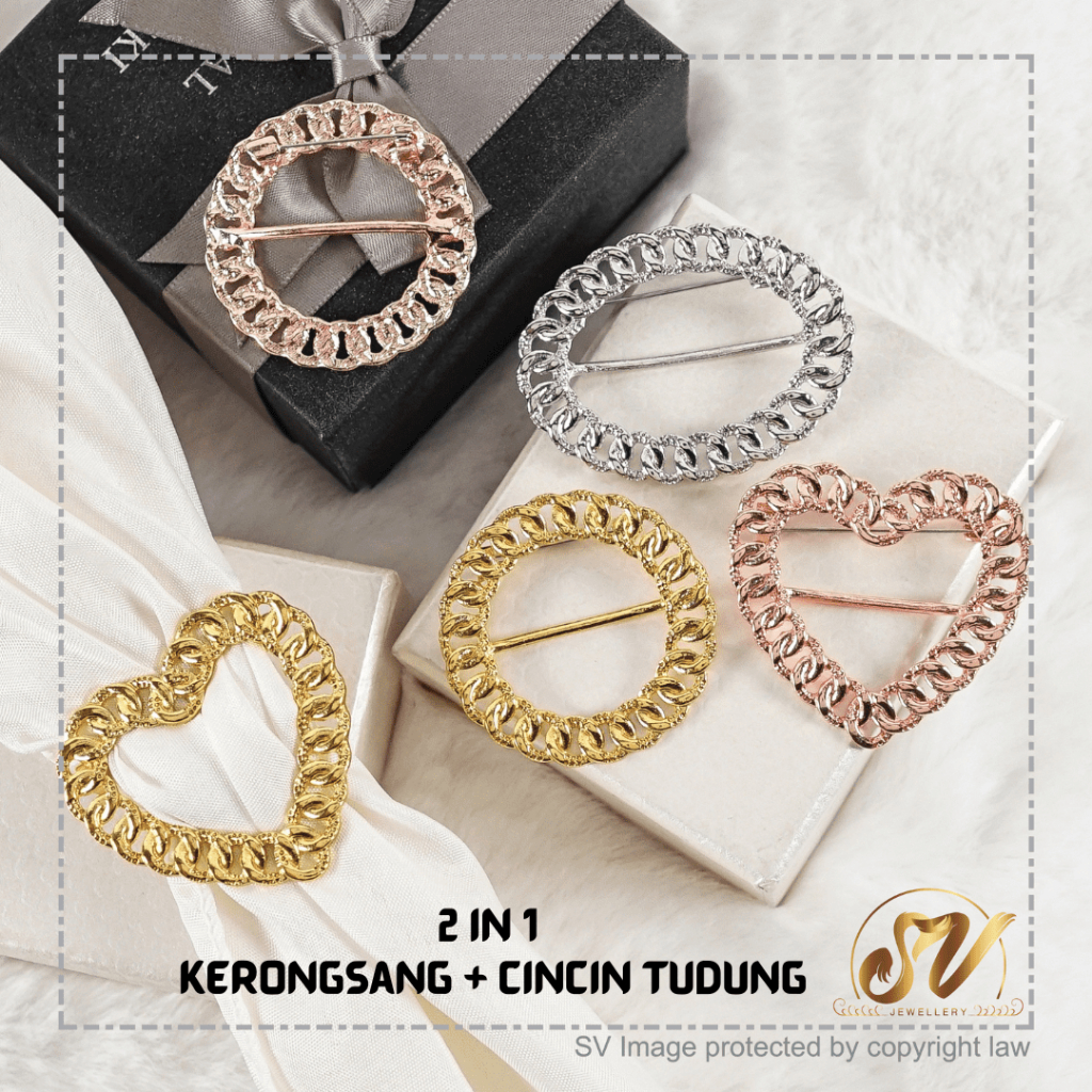Brooch Ring Kerongsang Buckle Hijab Clip Tudung Pin Tudung Brooch Scarf ...