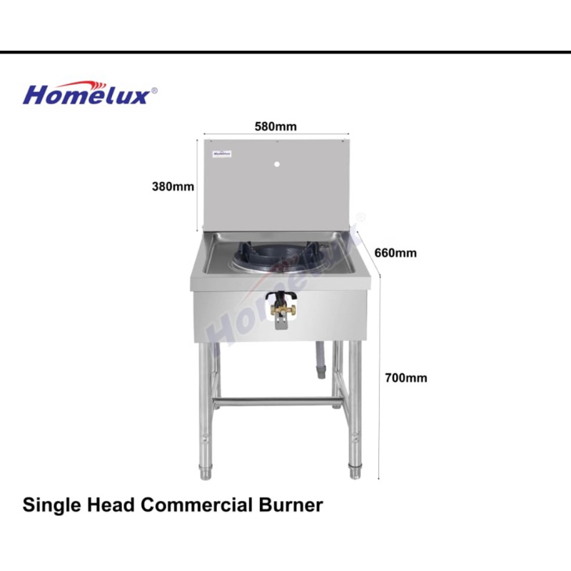 HOMELUX Commercial Seafood Gas Burner High Pressure Gas Stove Set/Dapur ...