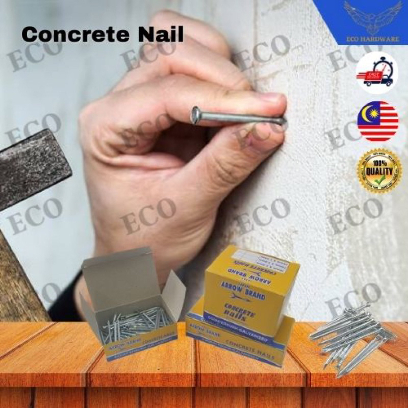 High Quality ARROW / ACE White Concrete Nail/Paku Konkit/Paku Dinding ...