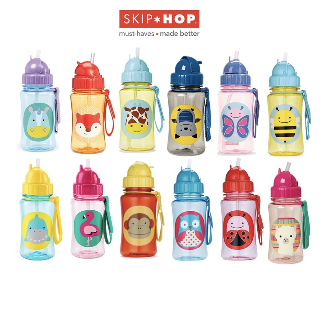 Skip Hop - Zoo Straw Bottle 390ml/13oz (PP Bottle) | Shopee Malaysia