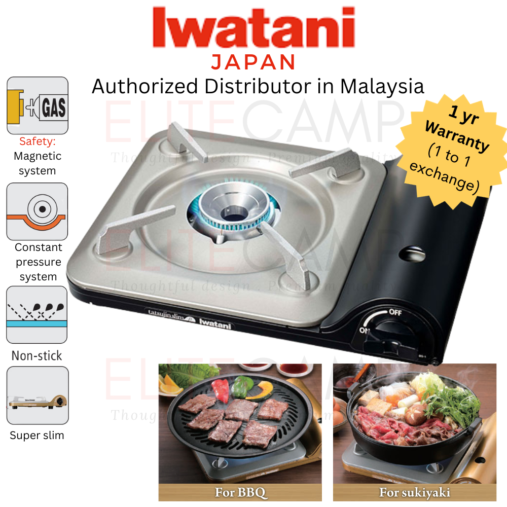 Iwatani Tatsujin Slim III Portable Gas Stove Outdoor Camping Dapur Gas ...