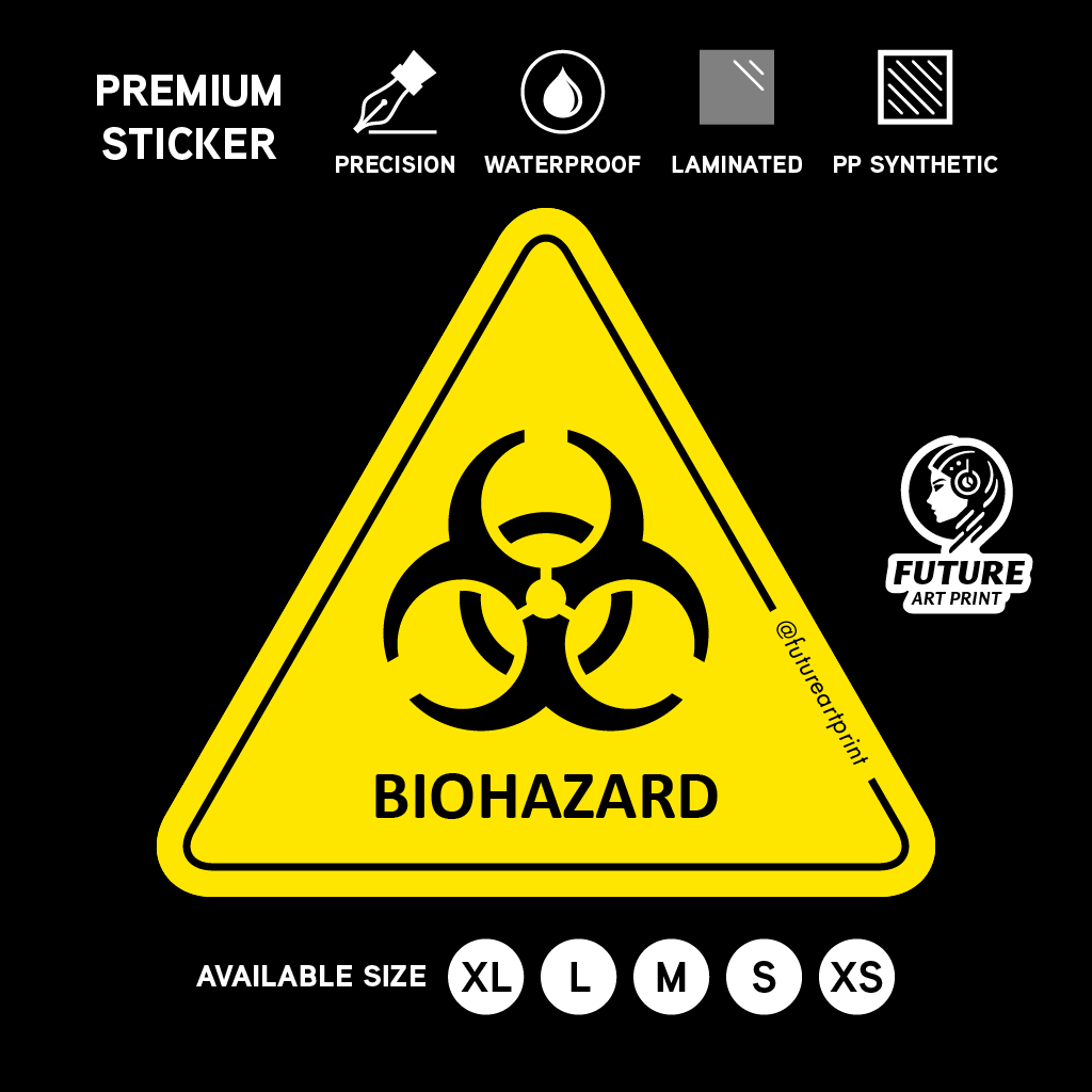 Biohazard. Premium Triangle Sticker Sign Warning Caution Danger Signage ...