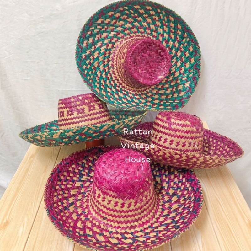 (Rattanvintage) 🔥 Summer Outdoor Beach Hat | Topi Mengkuang | Straw Hat ...
